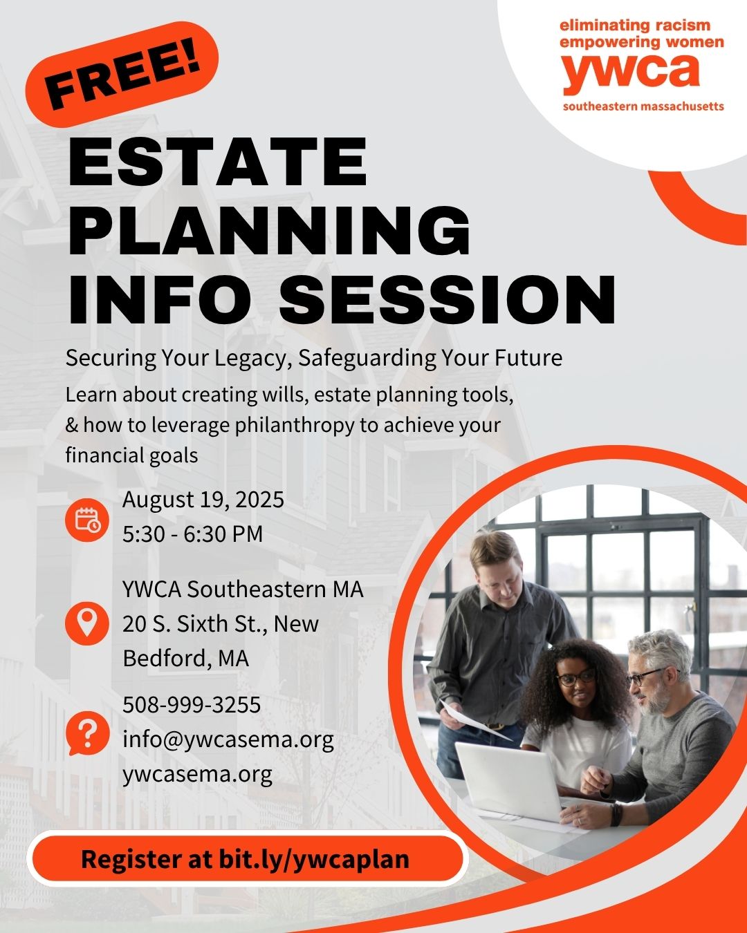 Free Estate Planning Info Session – YWCA Southeastern Massachusetts